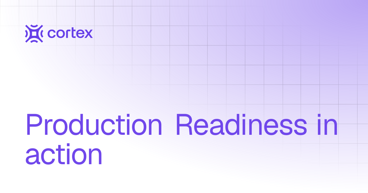 Production Readiness in action | Solutions | Cortex