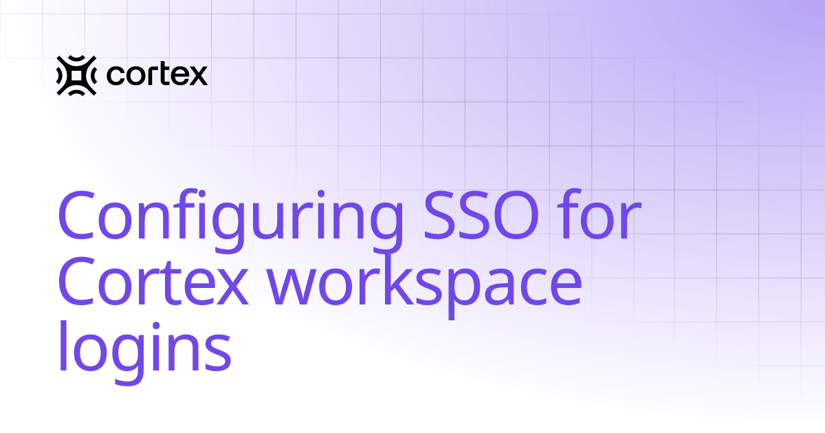 Configuring SSO | Cortex